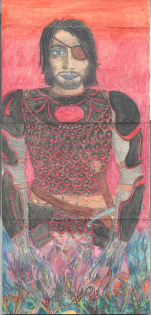 King Euron Greyjoy on the Iron Throne as seen by Aeron Greyjoy